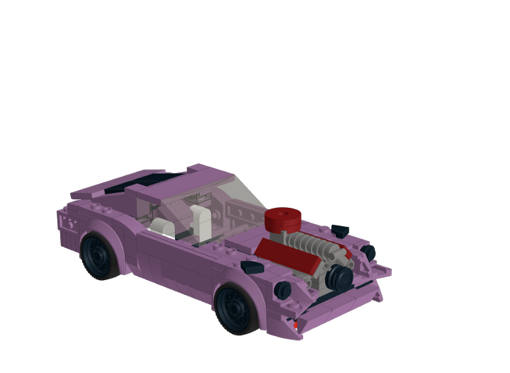 V8 swapped Datsun from BrickLink Studio [BrickLink]