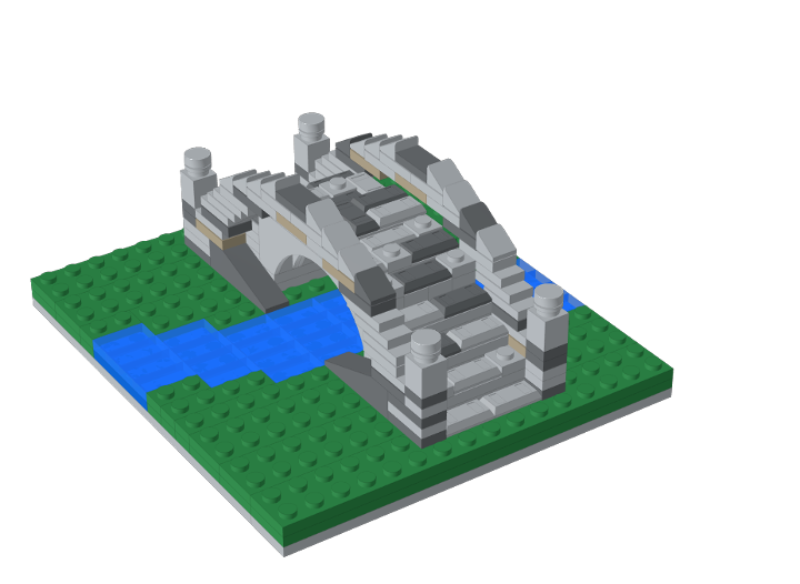 Stone bridge from BrickLink Studio [BrickLink]