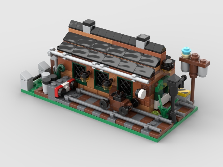 Old Train Engine Shed: Series 1 Mini Build from BrickLink Studio ...