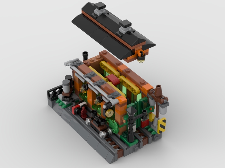 Mini Old Train Engine Shed from BrickLink Studio [BrickLink]