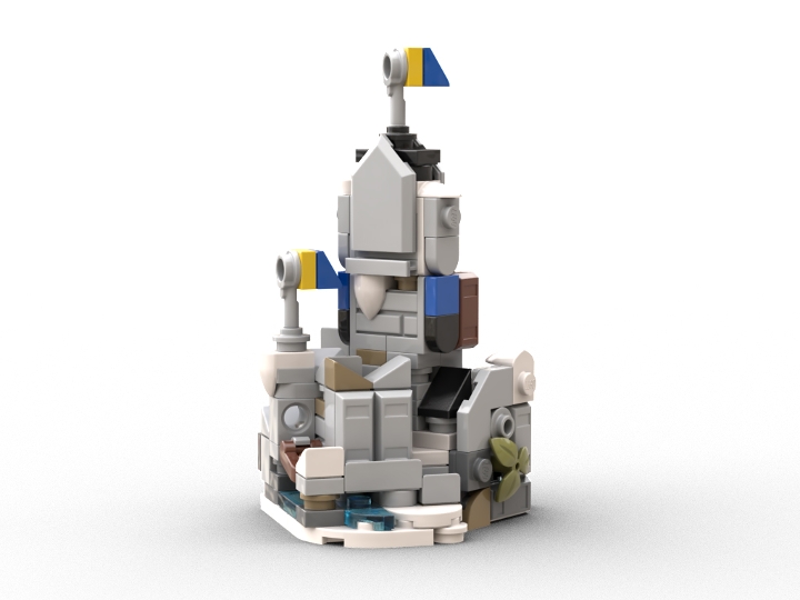 Mountain Fortress microbuild from BrickLink Studio [BrickLink]
