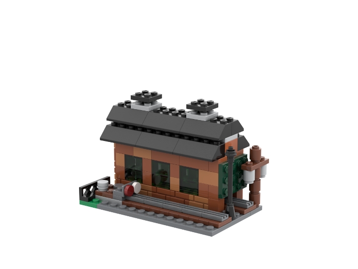 Old Train Engine Shed mini from BrickLink Studio [BrickLink]