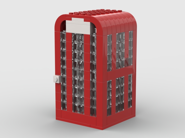 old fashion European Telephone booth from BrickLink Studio [BrickLink]