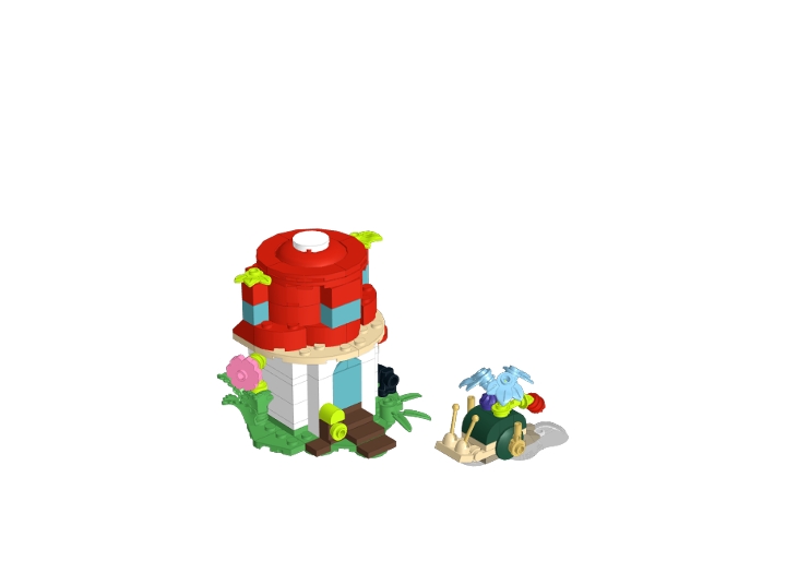 Mushroom House BDP Series 2 from BrickLink Studio [BrickLink]