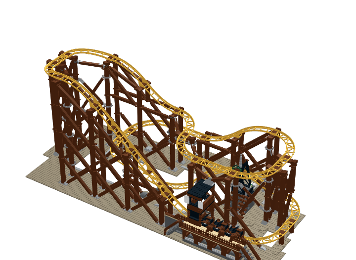 Gold rush - Roller coaster from BrickLink Studio [BrickLink]