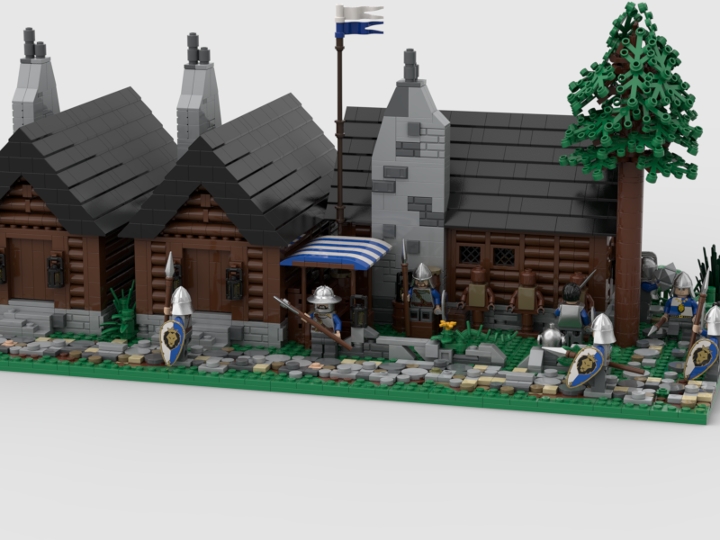 Wooden barraks from BrickLink Studio [BrickLink]