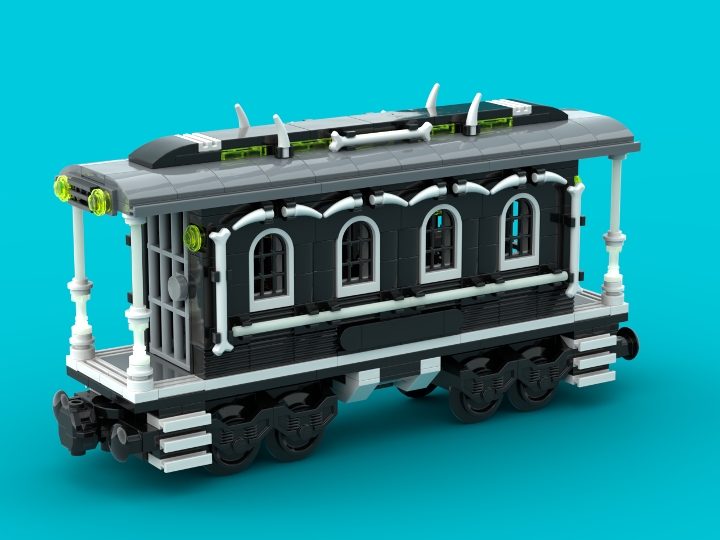 Halloween Ghost Train - Passenger Car from BrickLink Studio [BrickLink]