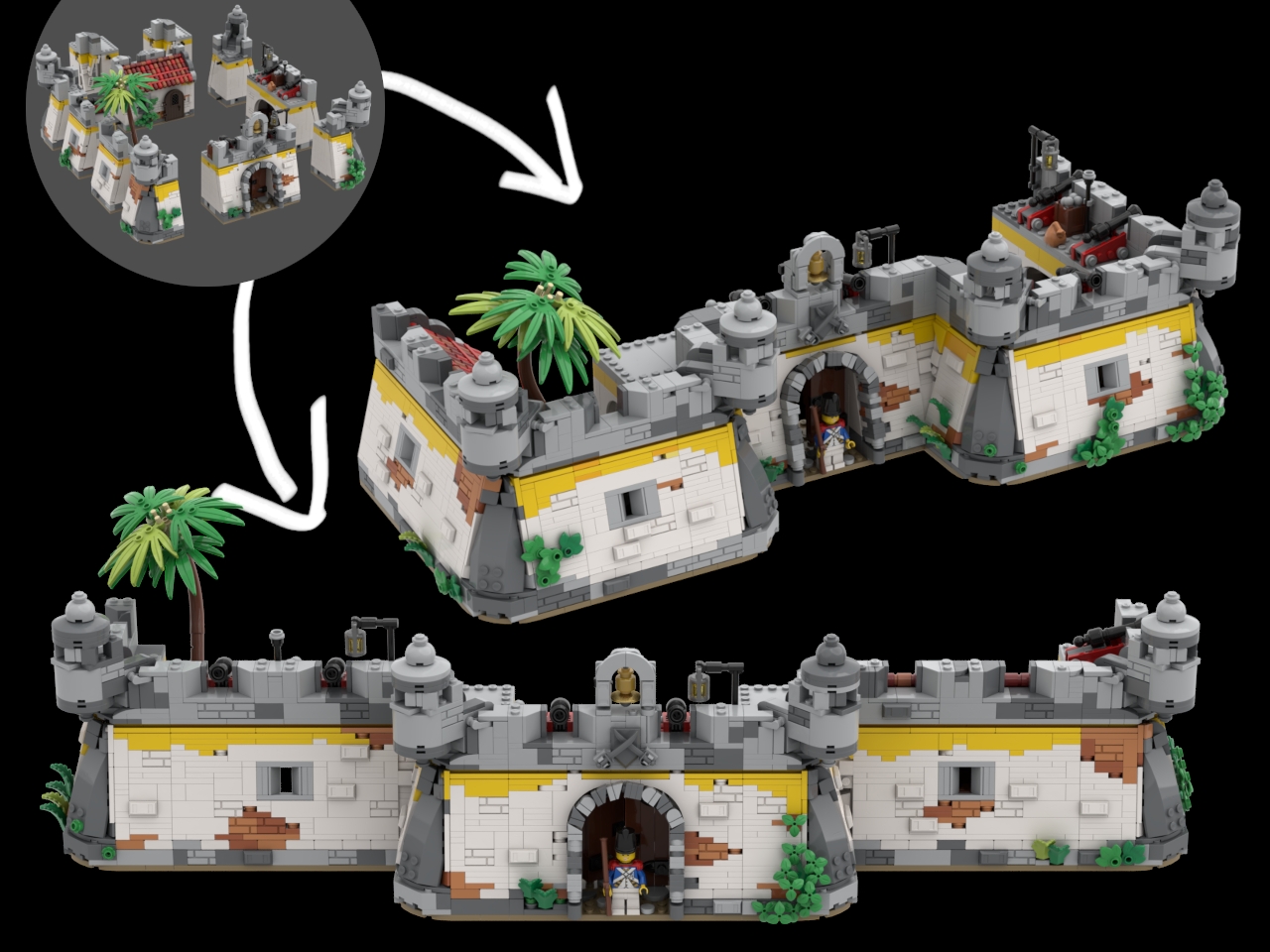 [Fort Broadbrick (with rearrangeable sections)] [BrickLink]