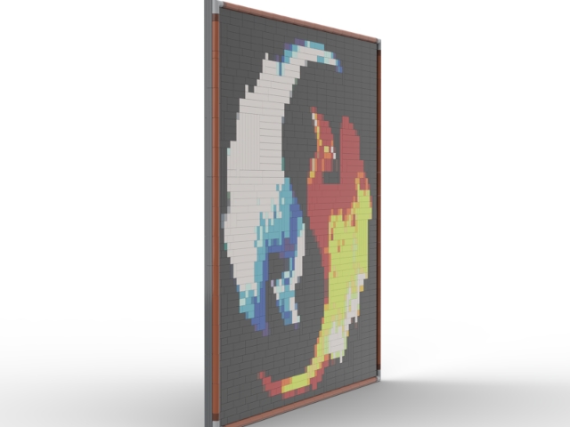 [Framed Fire and Ice Dragons] [BrickLink]