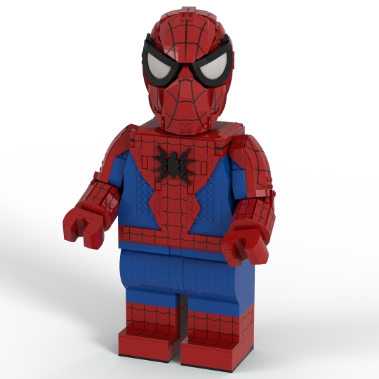 Spider-Man megafigure from BrickLink Studio [BrickLink]
