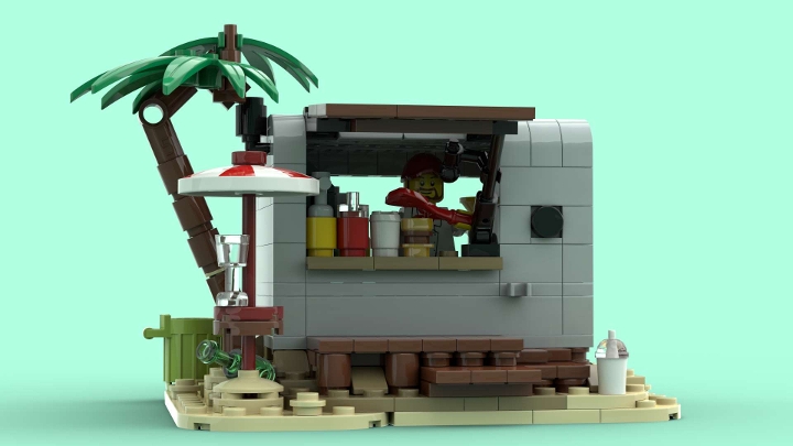 LEGO BUILDINGS Beach Snack Shack for Minifigures from BrickLink Studio ...