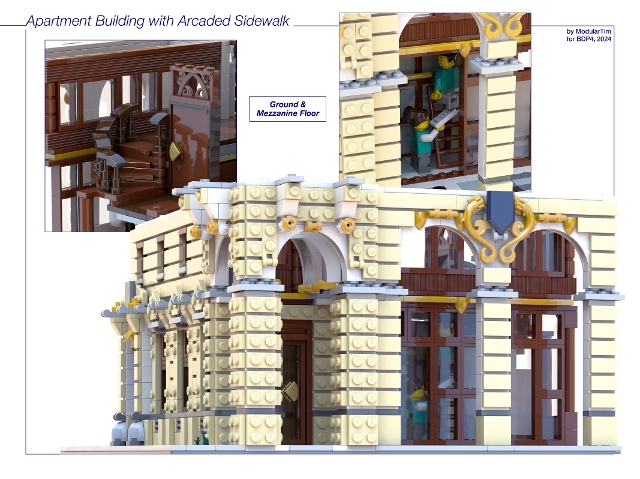 [Apartment Building with Arcaded Sidewalk] [BrickLink]