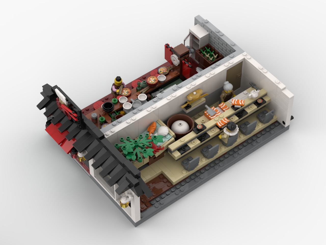 [Japanese Restaurant Building: Ramen and Sushi] [BrickLink]