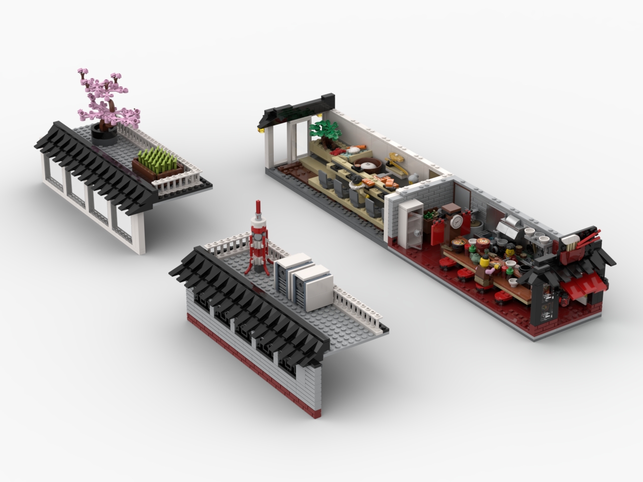 [Japanese Restaurant Building: Ramen and Sushi] [BrickLink]
