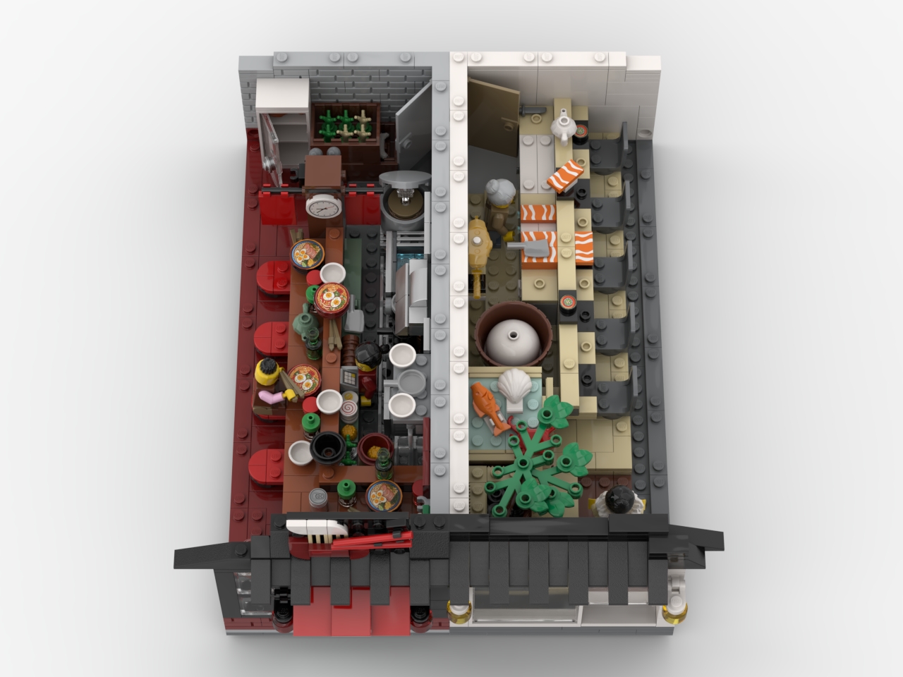 [Japanese Restaurant Building: Ramen and Sushi] [BrickLink]