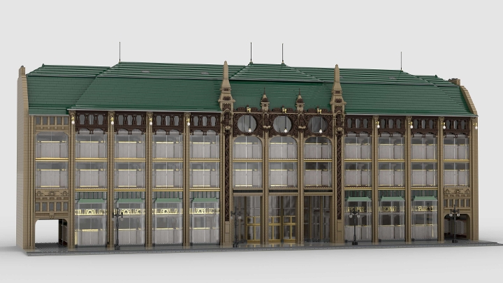 Wertheim Building Berlin Germany 1897 from BrickLink Studio [BrickLink]