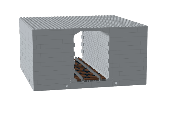 Modular Train Tunnel V1 from BrickLink Studio [BrickLink]