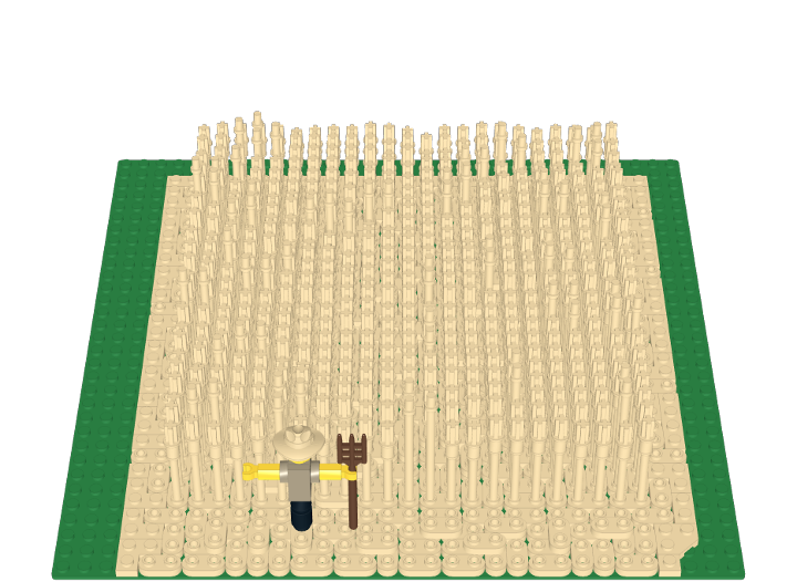 Modular Wheat Field from BrickLink Studio [BrickLink]