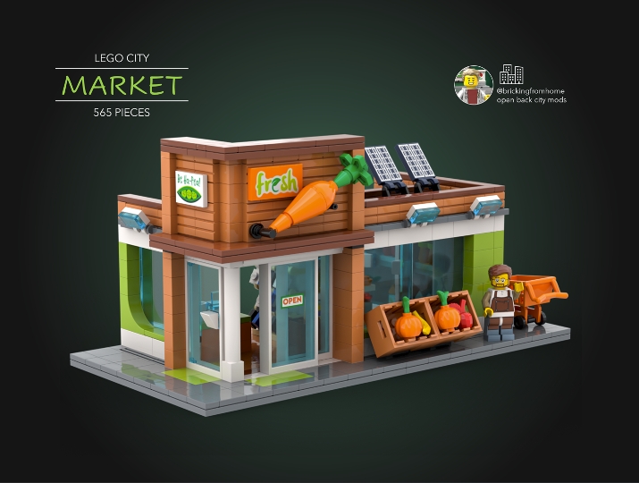 Lego City Market from BrickLink Studio [BrickLink]