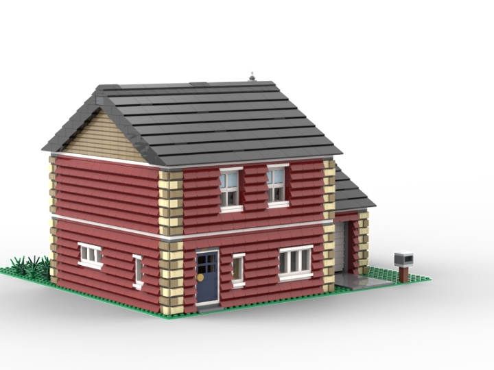 Suburban House from BrickLink Studio [BrickLink]