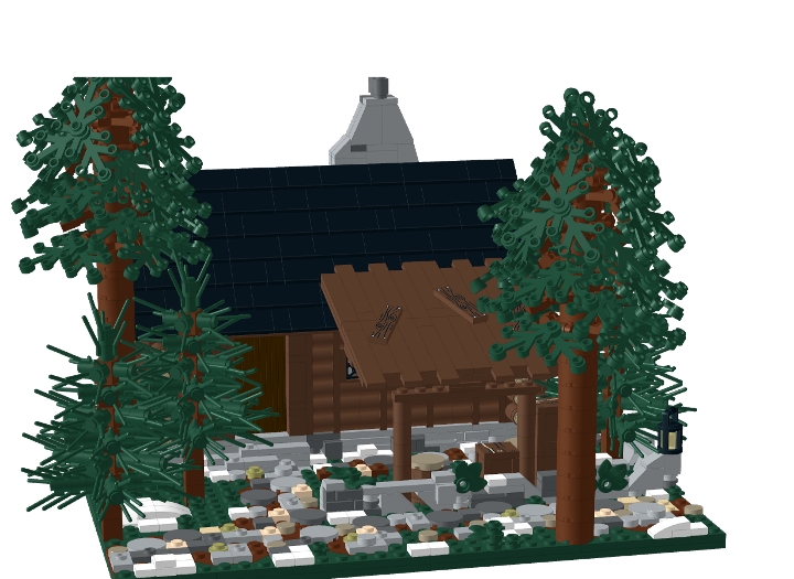 log cabin from BrickLink Studio [BrickLink]