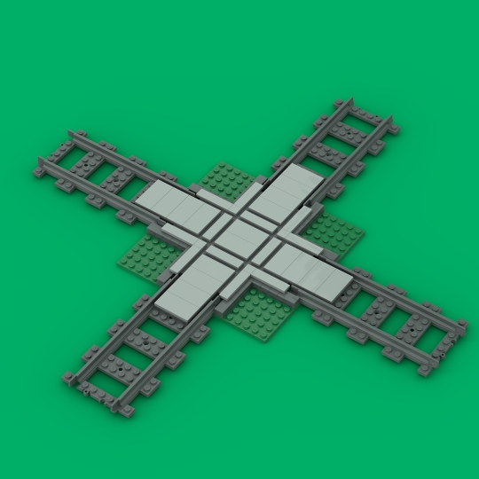 cross train track that works from BrickLink Studio [BrickLink]