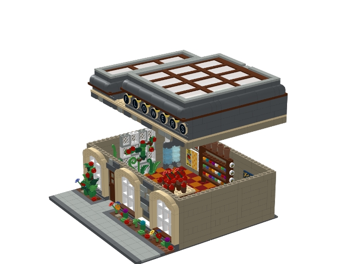 Flowers shop from BrickLink Studio [BrickLink]