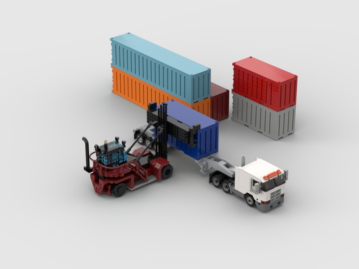 Top Lift Container Forklift from BrickLink Studio [BrickLink]