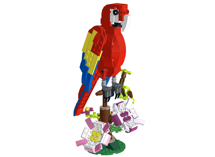 Scarlet Macaw from BrickLink Studio [BrickLink]