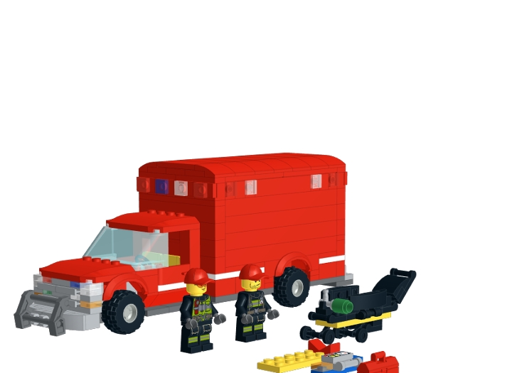 Fire Rescue Ambulance v2 from BrickLink Studio [BrickLink]