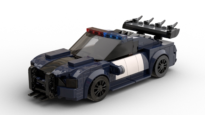 Barricade Police Car from BrickLink Studio [BrickLink]