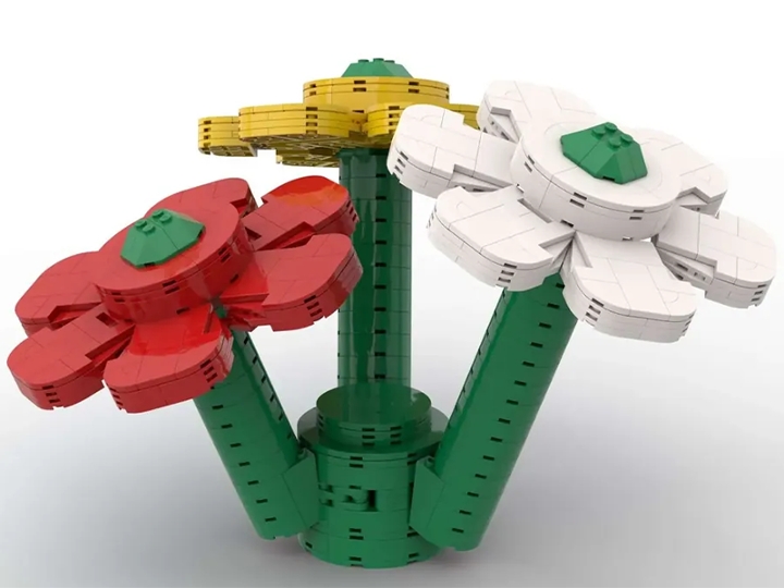 Classic LEGO Flowers from BrickLink Studio [BrickLink]