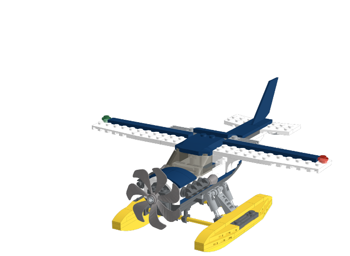 V8 pontoon plane from BrickLink Studio [BrickLink]