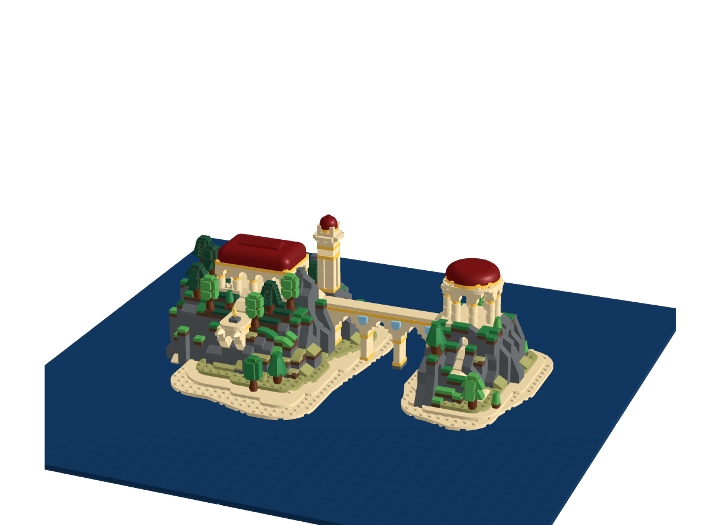 Temple Islands + Bridge from BrickLink Studio [BrickLink]