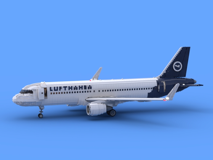 Airbus a320 Lufthansa from BrickLink Studio [BrickLink]