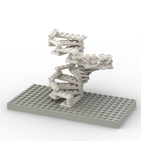 Spiral staircase from BrickLink Studio [BrickLink]