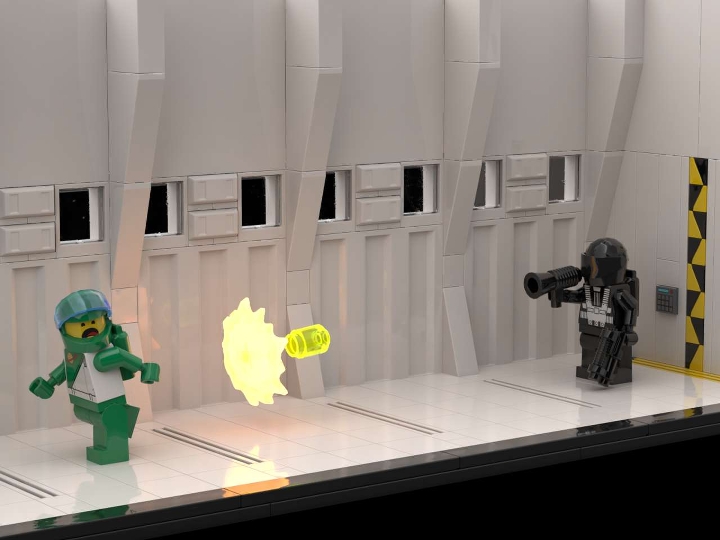 Blaster fight, a picture story from BrickLink Studio [BrickLink]