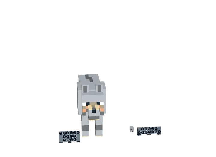 Mine Craft Ultimate Collector Pale Wolf from BrickLink Studio [BrickLink]