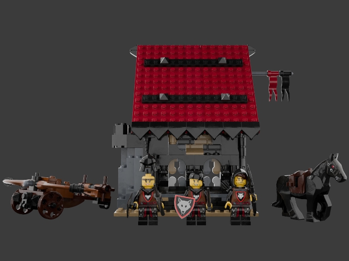 Old medieval wolf tower from BrickLink Studio [BrickLink]