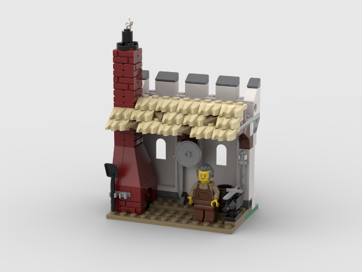 White castle - blacksmith from BrickLink Studio [BrickLink]