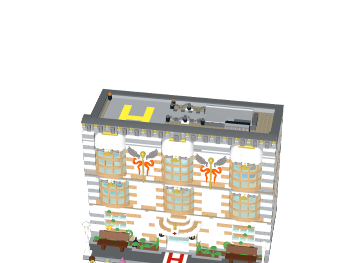 modular hospital final from BrickLink Studio [BrickLink]