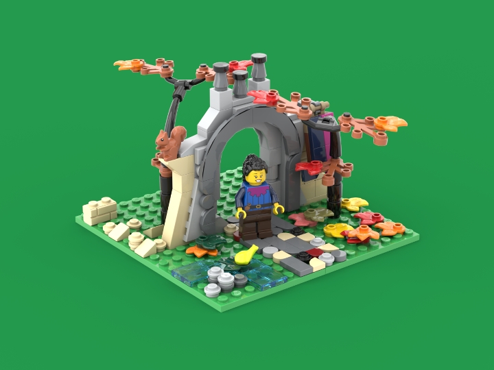 Crumbling Castle Gate from BrickLink Studio [BrickLink]