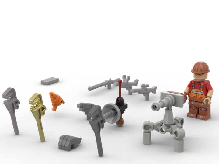 Team Fortress 2 : Engineer! from BrickLink Studio [BrickLink]