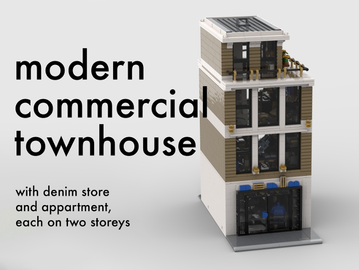 Modern Commercial Townhouse from BrickLink Studio [BrickLink]