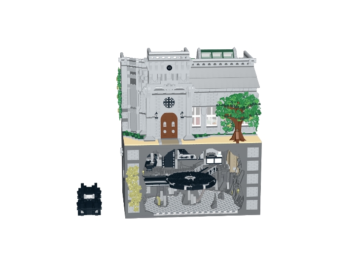 Wayne Manor & Batcave from BrickLink Studio [BrickLink]