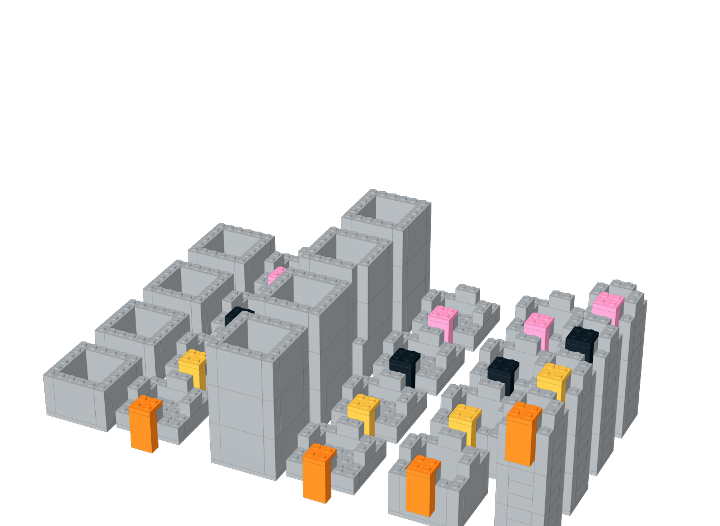 castle storage containers from BrickLink Studio [BrickLink]