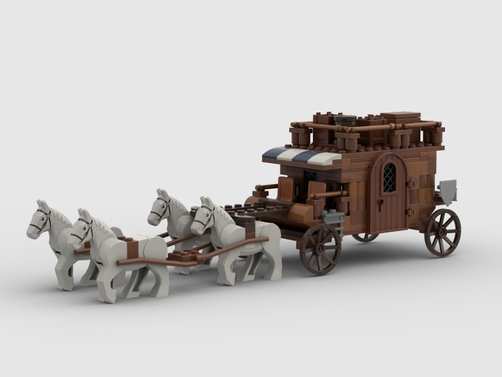 Medieval coach from BrickLink Studio [BrickLink]