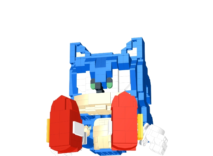 Sonic Figure from BrickLink Studio [BrickLink]