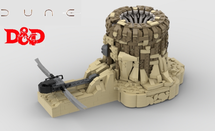 Dune self-loading dice tower (with dice storage) from BrickLink Studio ...