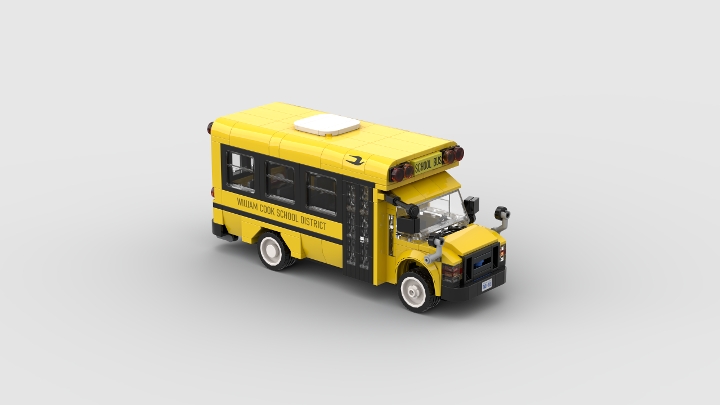 LEGO School bus FORD E350 6pin-wide MOC from BrickLink Studio [BrickLink]